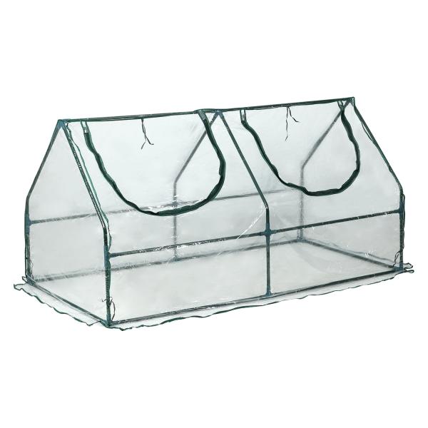 商品名: Aoodor ミニ温室 4フィート x 2フィート 防水透明PVCカバー - 2ジッパードア Aoodor 4 ft. x 2 ft. x 2 ft. Mini Greenhouse with 2 Zipper Doors, Wa...