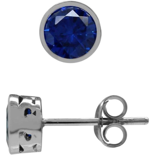 商品名Silvershake 5mm プチ人工ブルーサファイア 925スターリングシルバー フィリグリースタッドピアス 9月の誕生石Silvershake 5MM Petite Created Blue Sapphire 925 Sterl...