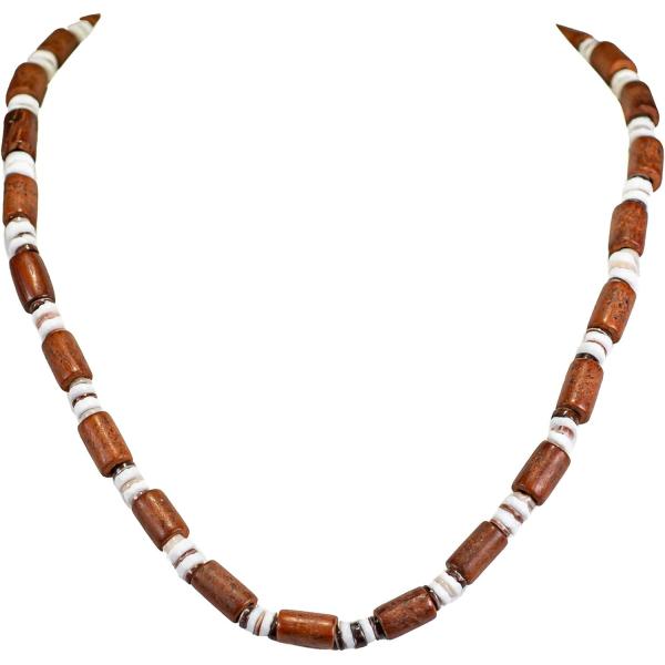 商品名BlueRica Wood Tubes, Puka &amp; Violet Oyster Shell Beads Necklaceブランド：BlueRica商品サイズ：高さ：0.7 cm横幅：6.3 cm奥行：23.2 cm重量：4...