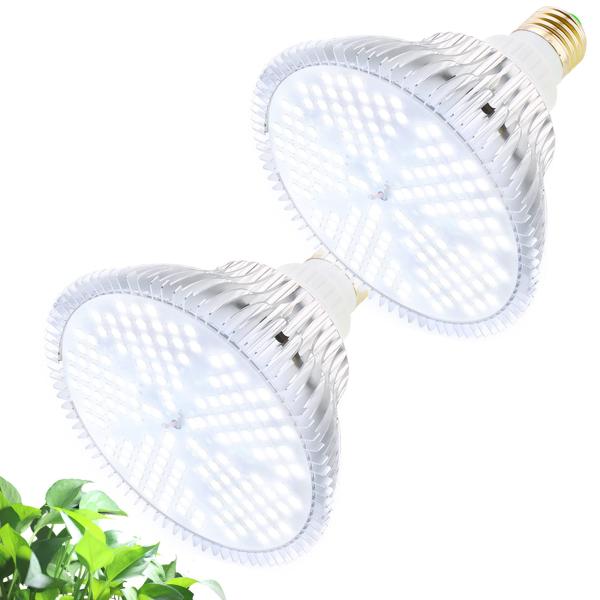 商品名:  MILYN LED Grow Light Bulb for Indoor Plants Full Spectrum Pure White Grow Lamp, 2 Pack 100W E26 LED Plant Bulb for...