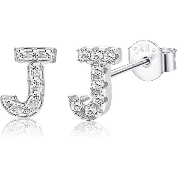 商品名Sllaiss Made with Austria Crystal Initial Stud Earrings for Women White Gold Plated Small A to Z Alphabet Earrings 92...
