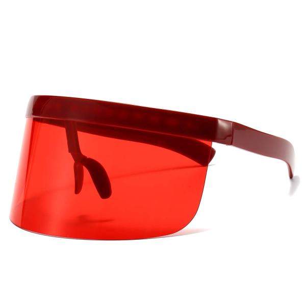 商品名:  Futuristic Shield Oversized Visor Sunglasses,Mirrored Huge Flat Top for Men,Women,Like Sunhat for UV Protectionブラン...
