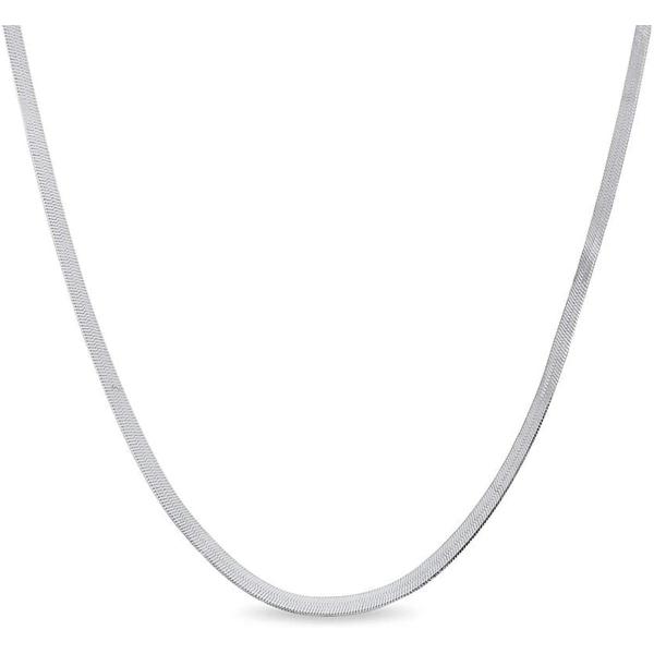 商品名本物のスターリングシルバー 925 フラットヘリンボーン フレックスチェーンネックレス フラットスネークネックレス 2.5M-5.5mm 16-30ジュエリー レディース ガールズ メンズ ハイシャイン 16-30AUTHENTIC ...