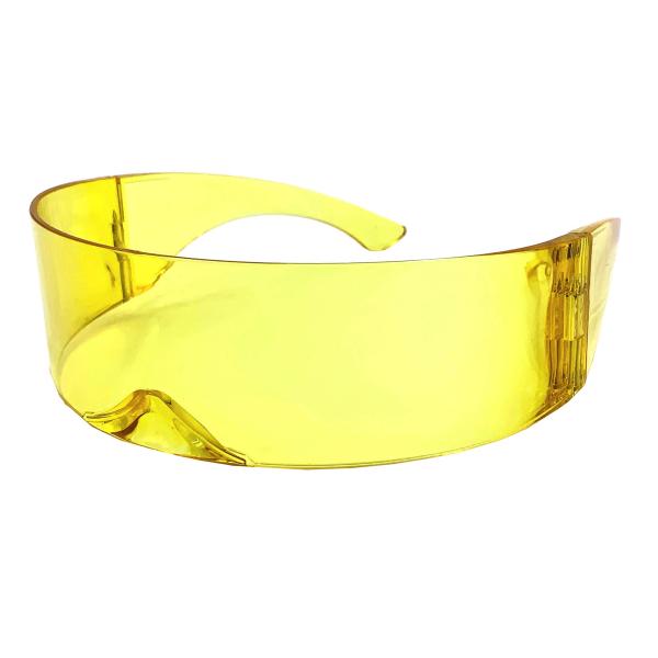 商品名:  grinderPUNCH Futuristic Shield Sunglasses | Cyclops Cyberpunk Visor Glasses | 80s Alien Mono (Yellow)ブランド: grinder...
