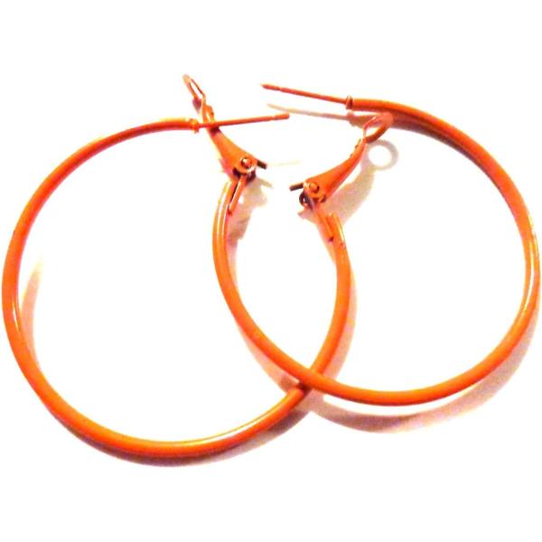 商品名カラーフープピアス シンプル 細い フープピアス 1.5インチ オレンジフープピアスColor Hoop Earrings Simple Thin Hoop Earrings 1.5 Inch Orange Hoop Earrings...