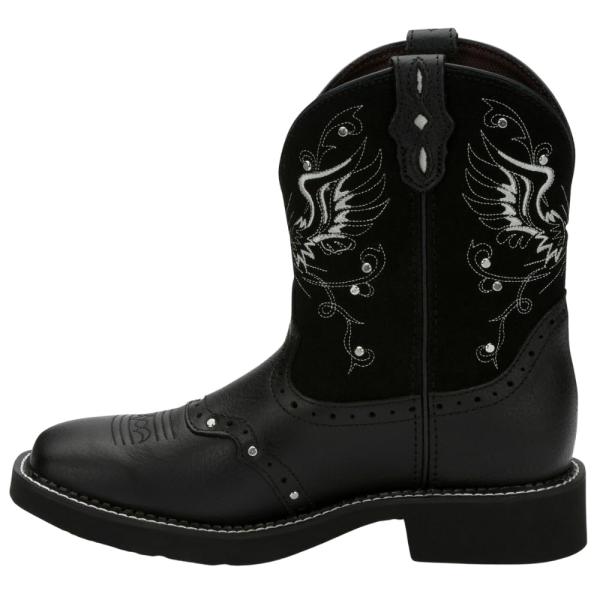 商品名: Justin レディース Mandra Western ブーツ スクエアトウ ブラック US サイズ: 7 カラー: ブラック Justin Women's Mandra Western Boot Square Toe Black...