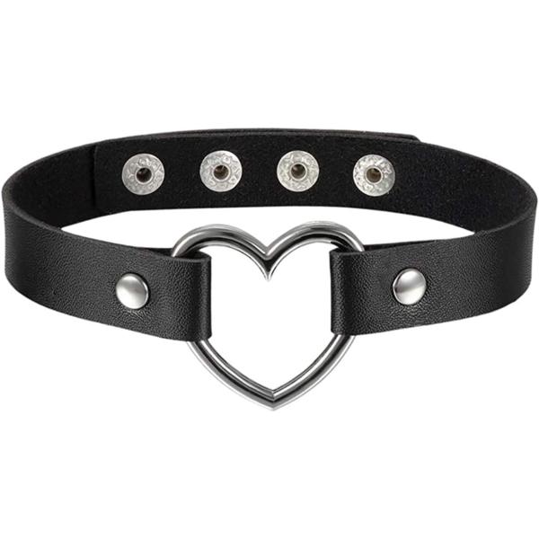 商品名Aroncent Heart Leather Choker Necklace for Women Sweet Heart Adjustable Goth Choker 12-16 Inchesブランド：Aroncent商品サイズ：高さ...
