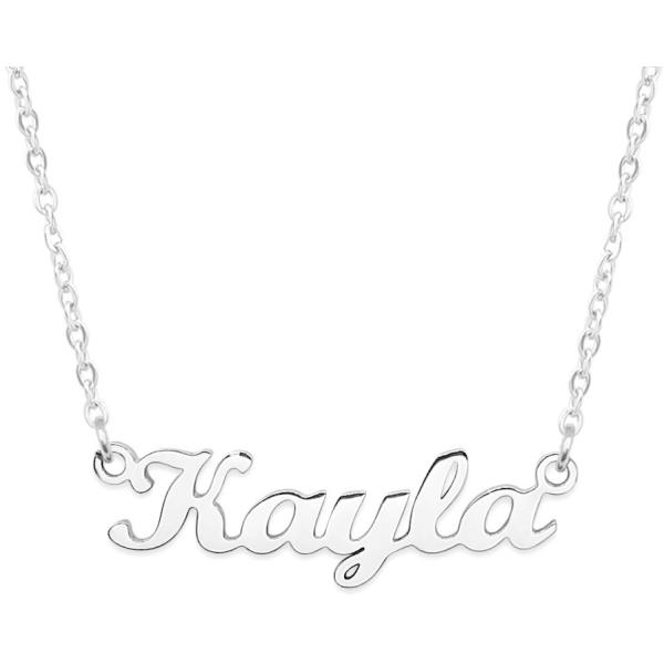商品名TUSHUO ネームプレートネックレス ネームジュエリー ステンレススチール 16.5 + 2インチ カスタマイズ可TUSHUO Pre-Made Personalized Nameplate Necklace Name Jewelr...