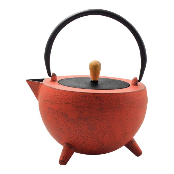 商品名: Ja by Frieling ポップレッド/ブラック 鋳鉄ティーポット ステンレススチールインフューザー付き 34オンス Frieling Pop Cast Iron Teapot with Stainless Steel Inf...