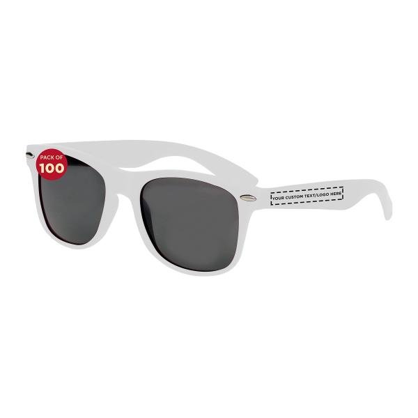 商品名: ベルベットスムーズサングラス - 10個パック - カスタマイズ可能な文字 ロゴ - ホワイト DISCOUNT PROMOS Velvet Smooth Sunglasses Set of 10, Bulk Pack - UV ...