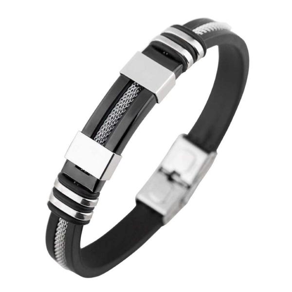 商品名:  Bracelets Bangle, Unique Men Titanium Steel Hand Chain Handmade Bracelet Bangle Club Jewelry Gift - Blackブランド: dis...