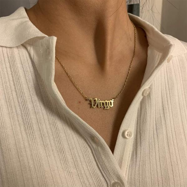 商品名Aimimier 星座ネックレス おとめ座ネックレス 占星術ジュエリー ガールフレンド 女性へのパーソナライズされた名前 ギフト (ゴールド)Aimimier Constellation Necklace Virgo Necklace...