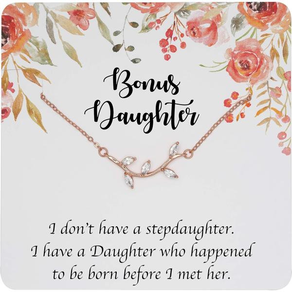 商品名義母から義母へのギフト - 娘へのギフト お父さんからの義母ネックレス ブレンドファミリージュエリー 誕生日ギフト 結婚 義父からの義母ギフトStepdaughter Gifts from Stepmom - Bonus Daught...