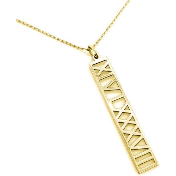 商品名Suxerlry Womens Vertical Roman Numeral Personalized Date Pendant Necklace Custom Cutout Bar Chain Jewelry (Gold)ブランド：...
