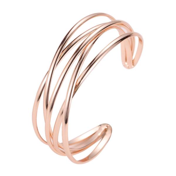 商品名:  Bracelet, Multilayer Cross Bangle Bracelet Open Cuff Wrist Present - Rose Goldブランド: MileHouse商品番号: 色: Rose Gold素材:...
