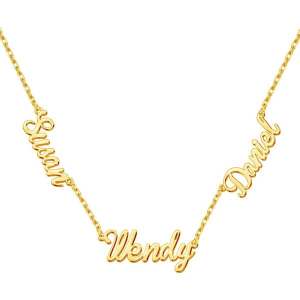 商品名Pullan パーソナライズ チョーカー ネームネックレス ハート付き カスタムダングル ネームネックレス - 1 2 3 つ以上の名前ジュエリー 女性や女の子への贈り物に ゴールドPullan Personalized Choker...