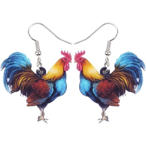 商品名Acrylic Drop Rooster Chicken Earrings Funny Design Lovely Gift For Girl Women By The Bonsny (Blue)ブランド：BONSNY商品サイズ：高さ...