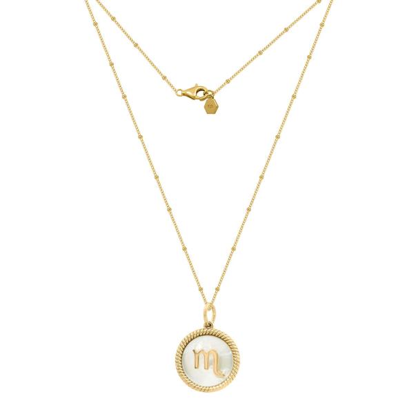 商品名:  J'ADMIRE 14K Yellow Gold Clad Sterling Silver Scorpio Astrology Horoscope Zodiac Sign Round Pendant Necklaceブランド: ...