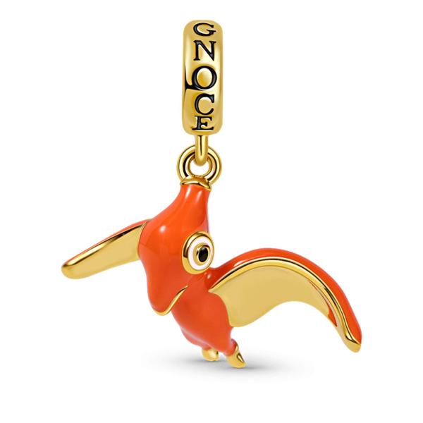 商品名: GNOCE 翼竜ペンダントチャーム スターリングシルバー 18Kゴールドメッキ ダングルチャーム フィットブレスレット/ネックレス レディース ガールズ 妻 娘用, スターリングシルバー, キュービックジルコニア GNOCE Pt...