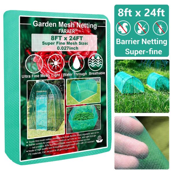 商品名: Red de barrera de jard〓n, cubierta de plantas de 2,4 x 7,3 m, malla extrafina 30% de protecci〓n solar verde, malla ...