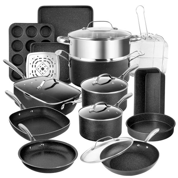 商品名:  Granitestone Pro Pots and Pans Set 20 Piece Hard Anodized Complete Cookware + Bakeware Set with Ultra Nonstick Dia...