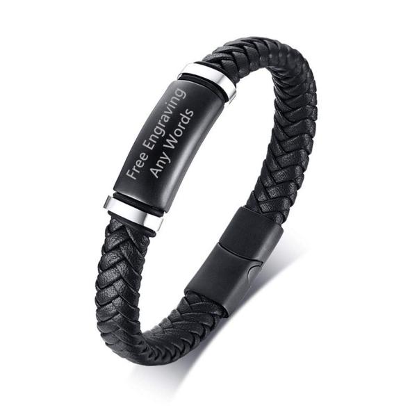 商品名:  ZKXXJ Personalized W.W.J.D Bracelet for Men Women - Braided Leather Wristband WWJD Bracelets Custom Inspirational ...