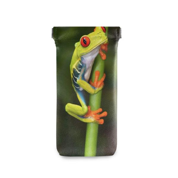 商品名:  susiyo Red Eyed Tree Frog Leaf Sunglasses Pouch Squeeze Top Portable Microfiber Leather Eyeglass Case Accessories ...