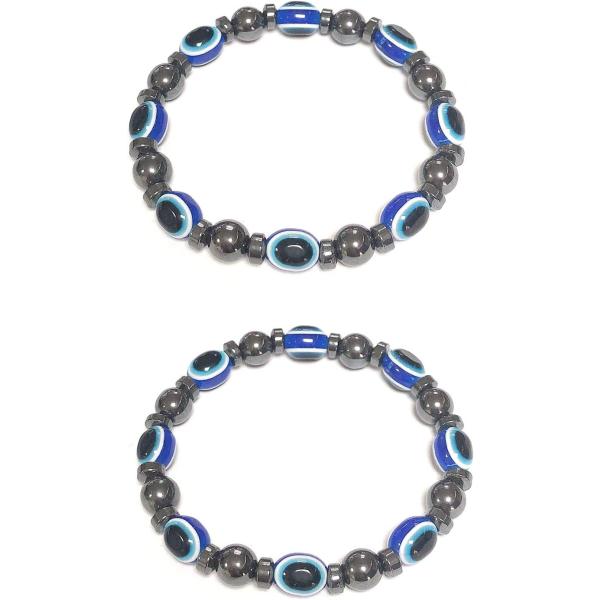 商品名COLORFUL BLING セット 邪視 伸縮性 ストレッチ ビーズ ブレスレット リストバンド ロープ ペンダント ネックレス ナチュラル 幸運 女性 男性 ジュエリー お守り 友情 家族 ハンドメイド トルコ 保護COLORFU...