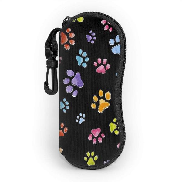 商品名: サングラスソフトケース カラビナ付き 超軽量ネオプレンジッパーポータブル眼鏡ケース 女性と男性用 US サイズ: One Size カラー: ホワイト Dog Gone Pawful Paws Sunglasses Soft Ca...