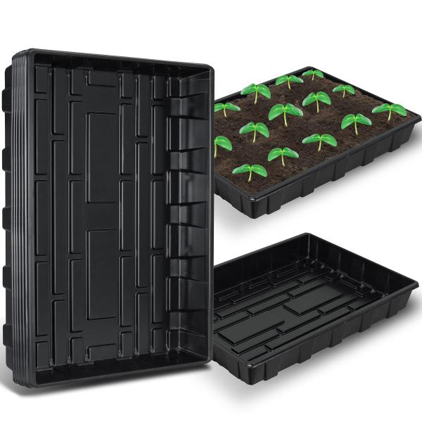 商品名: Gardzen 10個パック 植物トレイ 穴なし 17.3インチ x 13インチ x 2.3インチ Gardzen 10 Pack Seed Trays, Reusable Plant Grow Trays, Ideal for ...