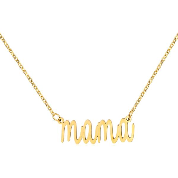 商品名Necklaces for Women Mama Letter Necklace for Women Mother Grandma Necklace Perfect Personalized Dainty 18K Gold Plate...