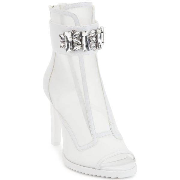 商品名: Karl Lagerfeld Paris レディース ブーティーブレーズ US サイズ: 24.5 Karl Lagerfeld Paris Women's Blayze Fashion Boot, Clear/Bright Wh...