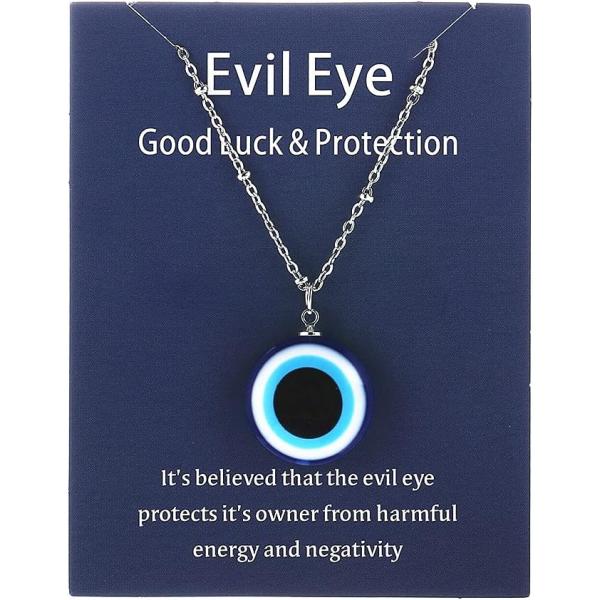 商品名COLORFUL BLING トルコブルー イーブルアイ ペンダントネックレス ラッキーアミュレット カバラ 保護 調節可能なチェーン ウィッシュカード レディース ガールズ シルバーCOLORFUL BLING Turkish Bl...