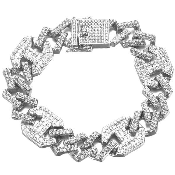 商品名: Apzzic 17mm マイアミキューバリンクチェーン キラキラアイスアウトコーヒービーンネックレス ゴールドメッキ ヒップホップ フルCZダイヤモンドチョーカーネックレス ブレスレット レディース メンズ シルバー Apzzic...