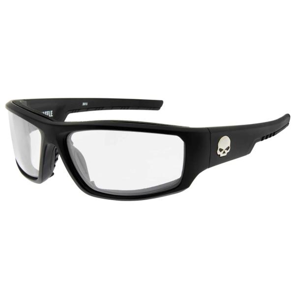 商品名:  Harley-Davidson Men's Baffle Sunglasses, Clear Lenses &amp; Matte Black Framesブランド: Wiley X商品サイズ: 63-19-127高さ: 15....