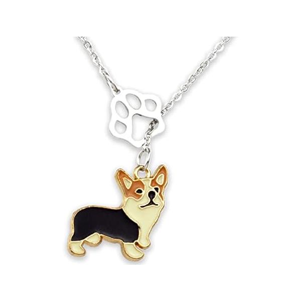 商品名Kivosliviz コーギーギフトネックレス レディース ガールズ コーギー ママグッズ コーギー 犬愛好家ネックレス スタッフコーギーチャーム マーチジュエリー コーギーネックレス, ステンレス鋼, ステンレススチールKivosl...