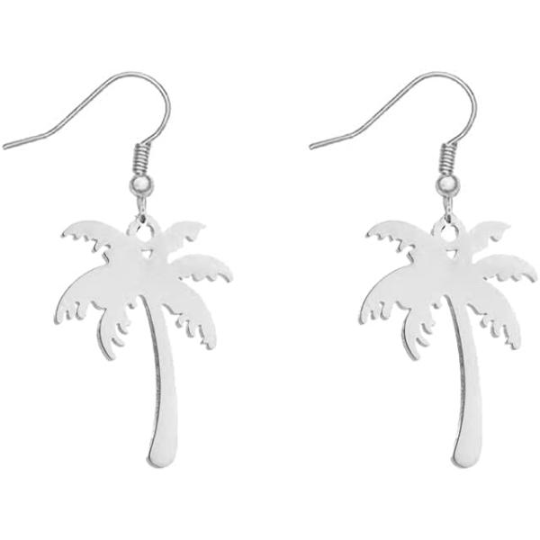 商品名RUIZHEN ステンレススチール ココナッツ ヤシの木 ダングルイヤリング 夏 ビーチ テーマ ジュエリー ホリデーギフト バケーションジュエリー 女性用RUIZHEN Stainless Steel Coconut Palm Tr...