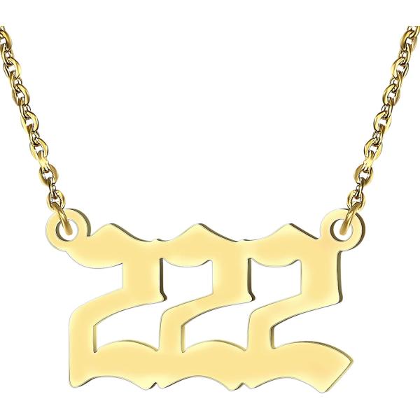 商品名Angel Number Necklace 111 222 333 444 ステンレススチールネックレスチョーカー 555 777 888 999 666 数値ジュエリー 悪魔のナンバーネックレス ゴールドAngel Number N...