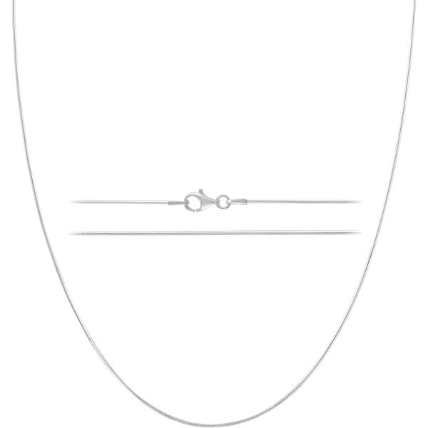 商品名[KISPER] 925 スターリングシルバー 0.8mm 8面スネークチェーン 細め ネックレス イタリア製 約61cm（24インチ）KISPER Silver 8 Sided Snake Chain Necklace  Thin,...