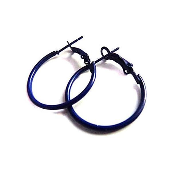 商品名ネイビーブルー フープイヤリング シンプル 薄型 フープピアス 2インチ カラー フープピアスNavy Blue Hoop Earrings Simple Thin Hoop Earrings 2 Inch Color Hoop Ea...