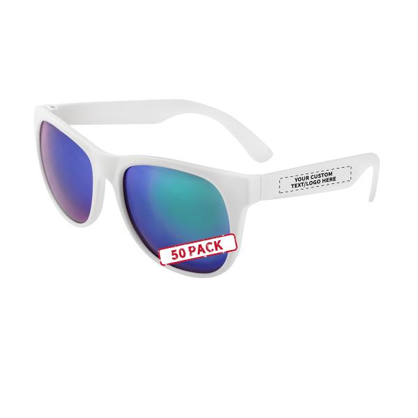 商品名:  DISCOUNT PROMOS Personalized UV Protected Color Lens Sunglasses with White Frames - 10 pack - Sunglasses - Customi...