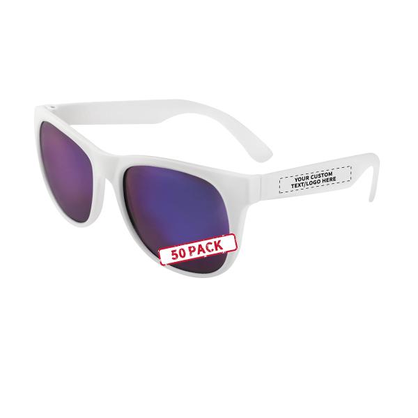 商品名:  DISCOUNT PROMOS Personalized UV Protected Color Lens Sunglasses with White Frames - 100 pack - Sunglasses - Custom...