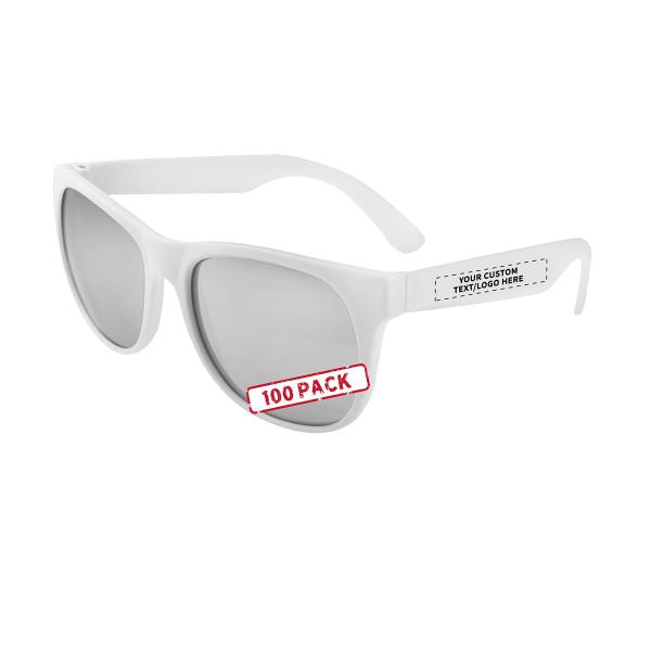 商品名:  DISCOUNT PROMOS Personalized UV Protected Color Lens Sunglasses with White Frames - 10 pack - Sunglasses - Customi...