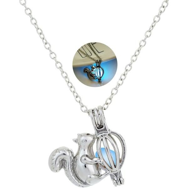 商品名リス ルミナス ネックレス 面白い 蛍光 リス 松ぼっくり ペンダント ネックレス かわいい 動物 ジュエリー ギフト 女性 ティーン ガールズ, 金属, ルミナス ストーンFUTIMELY Squirrel Luminous Nec...