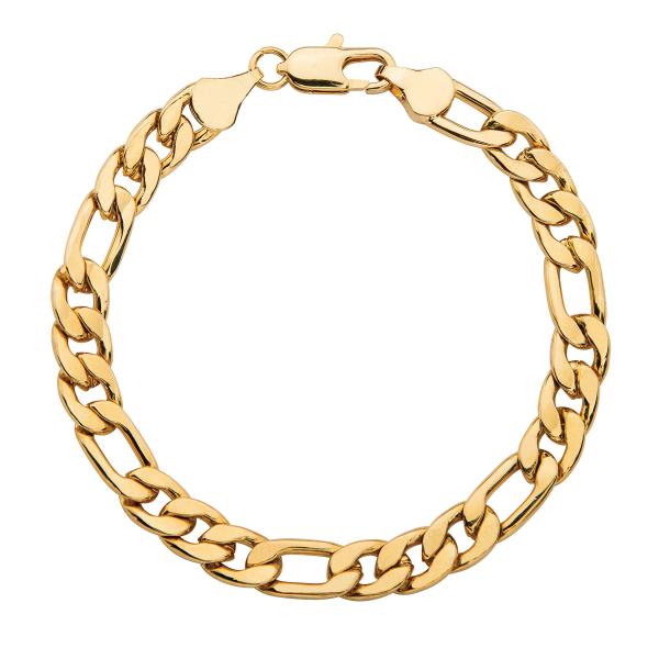 商品名:  PalmBeach Men's Yellow Gold Ion-Plated Figaro Link Bracelet (6.5mm), Lobster Claw Clasp, 8 inchesブランド: Palm Beach ...