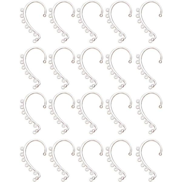 商品名CUCUDAI 20個 ハンドメイド イヤーカフ ラップ ロングチェーン タッセル ドロップイヤリング DIY ダングル イヤークローラー イヤリング ノンピアス ジュエリー作成 シルバーCUCUDAI 20Pcs Handmade ...