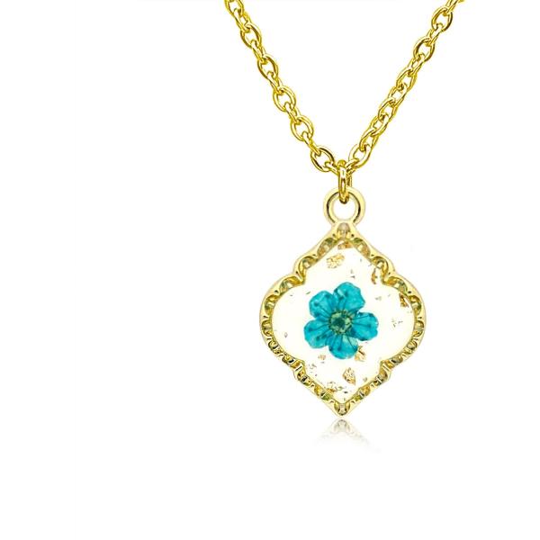商品名TUSHUO 小さなMyosotis ペンダントネックレス ブルー Forget Me Not Flower ガールズ ウェディングジュエリーTUSHUO Tiny Myosotis Pendant Necklace Blue For...