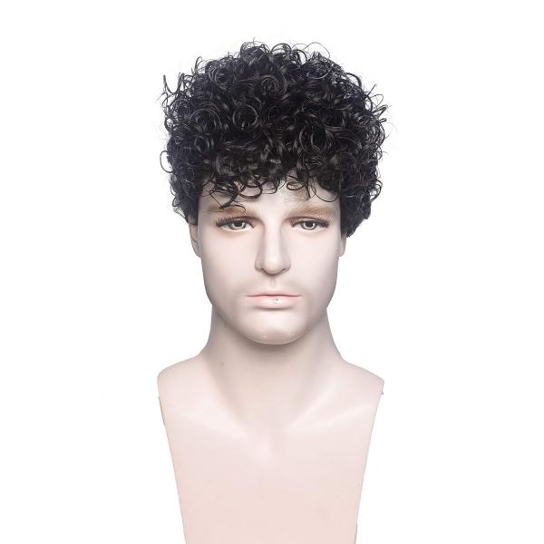 商品名:  MEIRIYFA Mens Short Curly Black Wig, Afro Rocker Party Wig Halloween Costume Cosplay Wig (Black)ブランド: MEIRIYFA高さ: ...