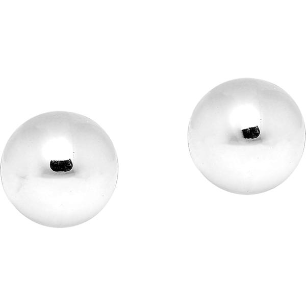 商品名シンプルなラウンドボール 7mm 光沢 .925 スターリングシルバー スタッド イヤリングAeraVida Simply Stylish Sphere or Circle of .925 Sterling Silver Post S...