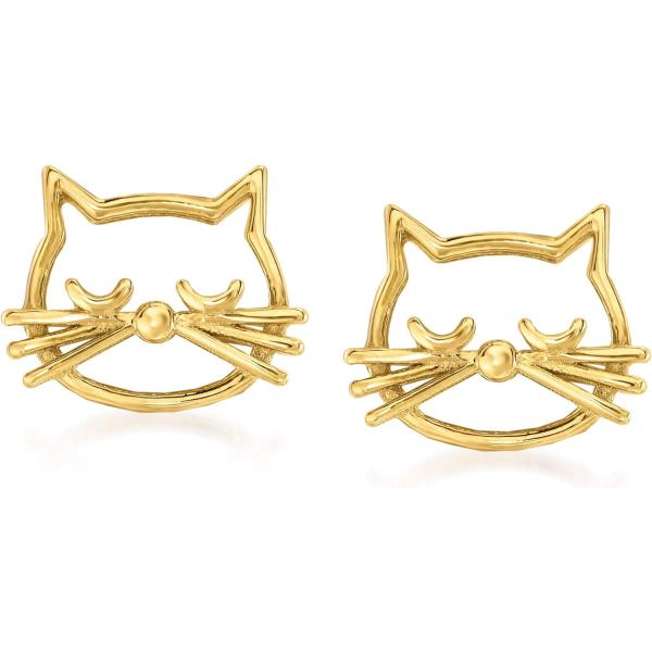 商品名Ross-Simons レデイーズ 14kt猫の輪郭イヤリング 磨きましたRoss-Simons 14kt Yellow Gold Cat Outline Earringsブランド：Ross-Simons商品サイズ：商品番号：2354...